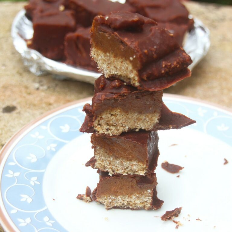 Vegane Schoko-Karamell Riegel - Zuckerfrei - Tasty Katy