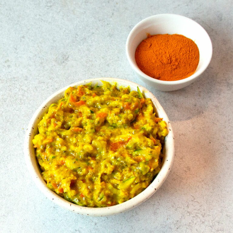 Herzhafter Karotten-Zucchini-Porridge - Tasty Katy